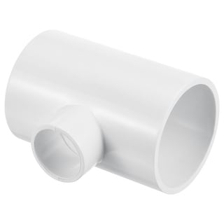1 1/2" x 3/4" 3 Way Tee Pipe Fittings UPVC, Joint Coupling Pipe Adapter, White - Bed Bath ...